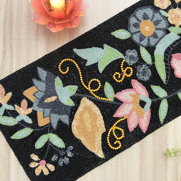 Black Table Runner - Etsy