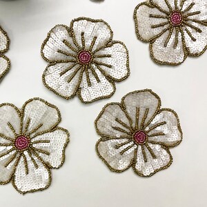 Set of 6, Handmade Beaded Flower Coasters, Drink Coasters, Gift for Her ...