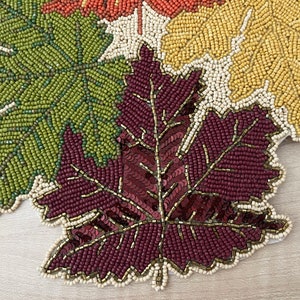 Handmade Table Runner Maple Leaf Bead Runner 13x36inch - Etsy