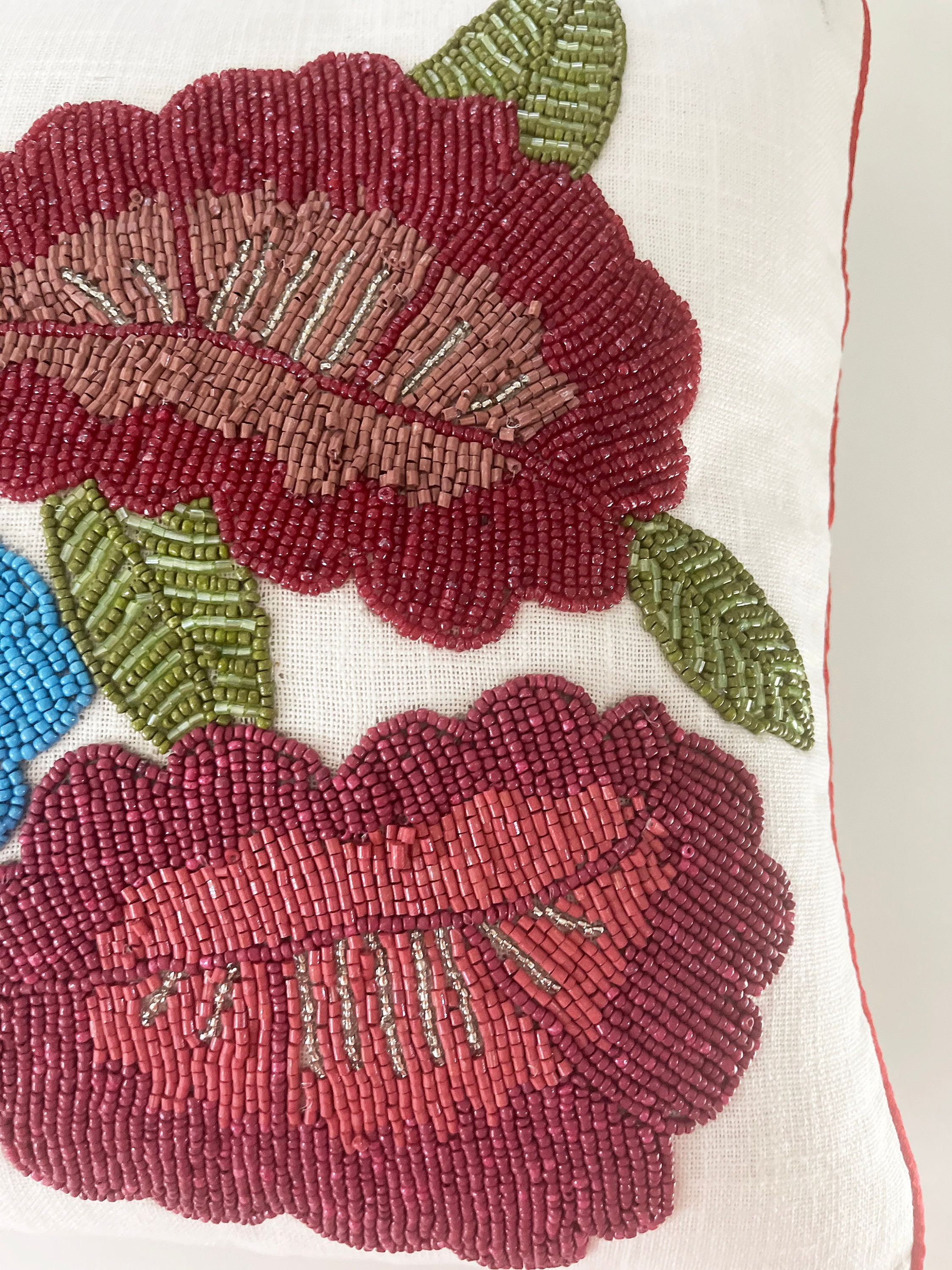 Handmade beaded embellished cushion cover pillow cover toss | Etsy