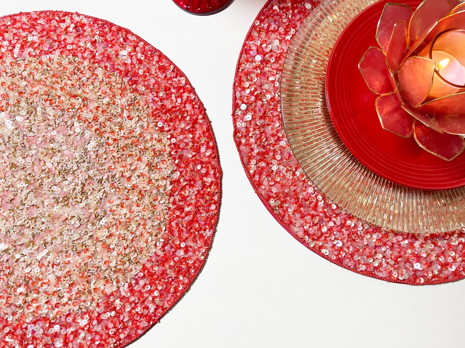 Luxury Sequin and Beaded Handmade Placemat Decorative - Etsy