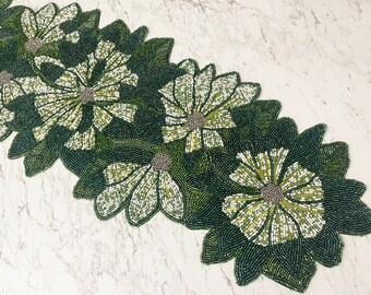 Handmade Bead Table Runner Beaded Runner 13x36inch - Etsy