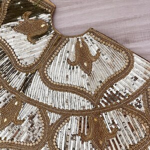 Handmade Beaded Christmas Tree Skirt Using Beads and Sequins, 60 Inch ...