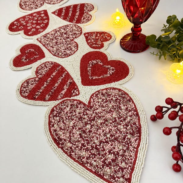 Heart Table Runner - Etsy