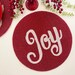 Set of 6, Christmas 'joy' Placemat, Handmade Beaded Table Mat, Gift for ...