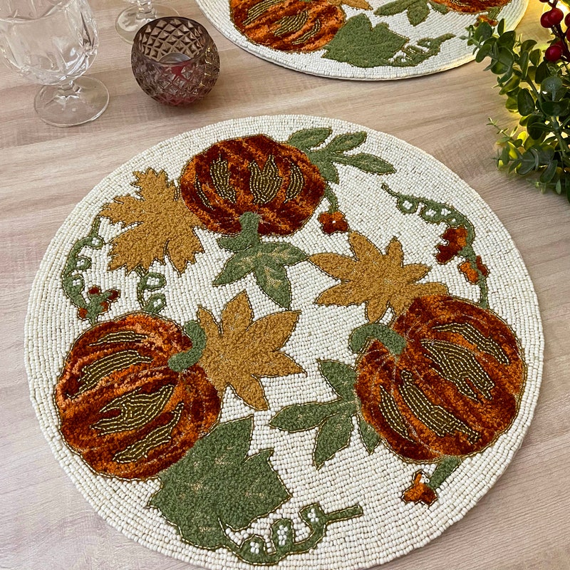 Pumpkin Placemat - Etsy