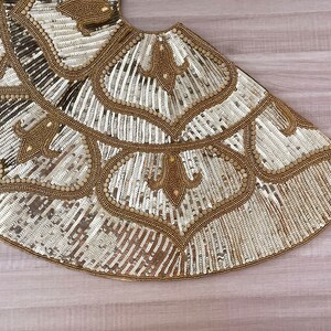 Handmade Beaded Christmas Tree Skirt Using Beads and Sequins, 60 Inch ...