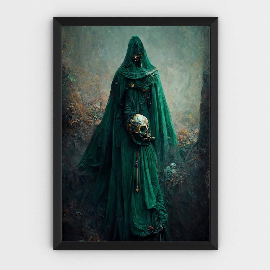 NECROMANCER, Art Print, Surrealist Oil Painting, Poster, Wall Art, Wall ...