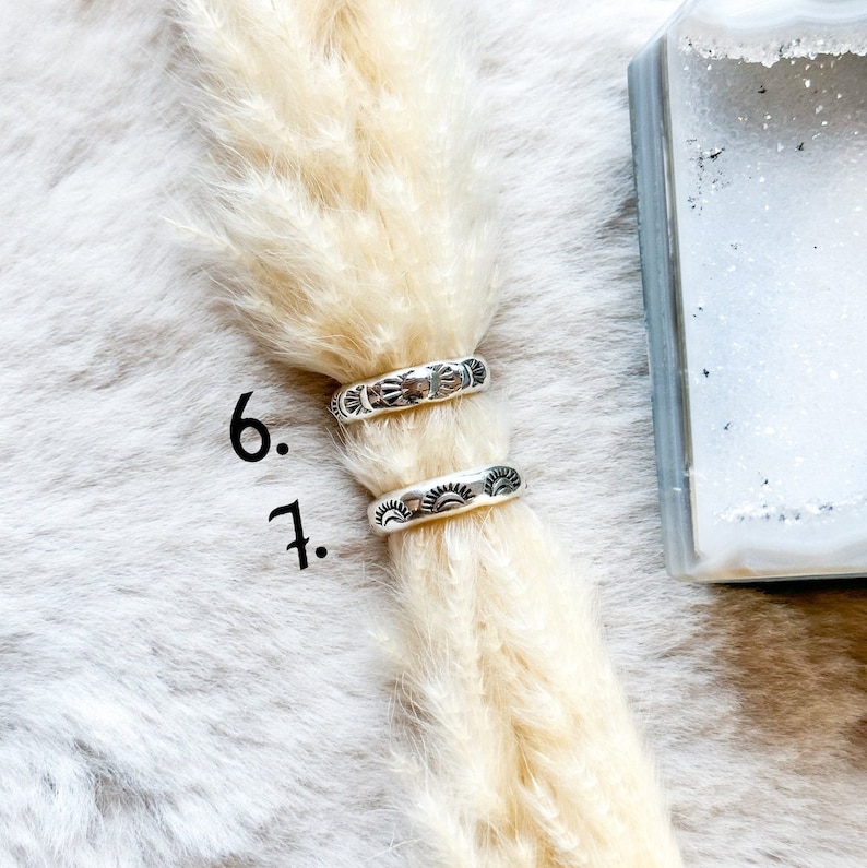 Bestselling Hand Stamped Stacking Rings - Chunky Silver - Thick Band ...