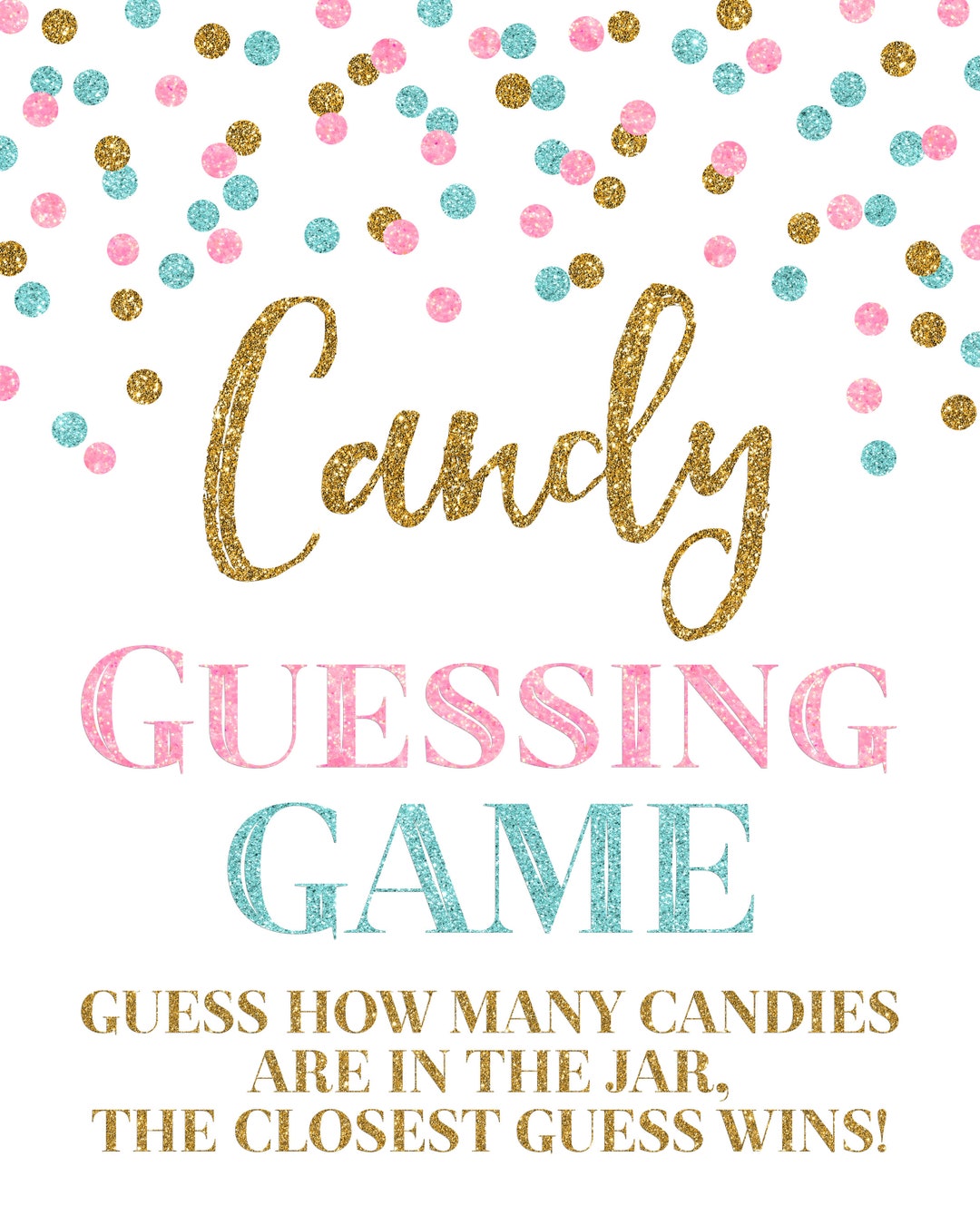 Gender Reveal Guessing Game - Etsy