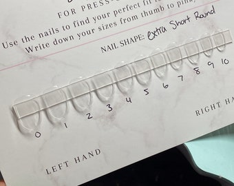Nail Sizing Kits Cards - Etsy