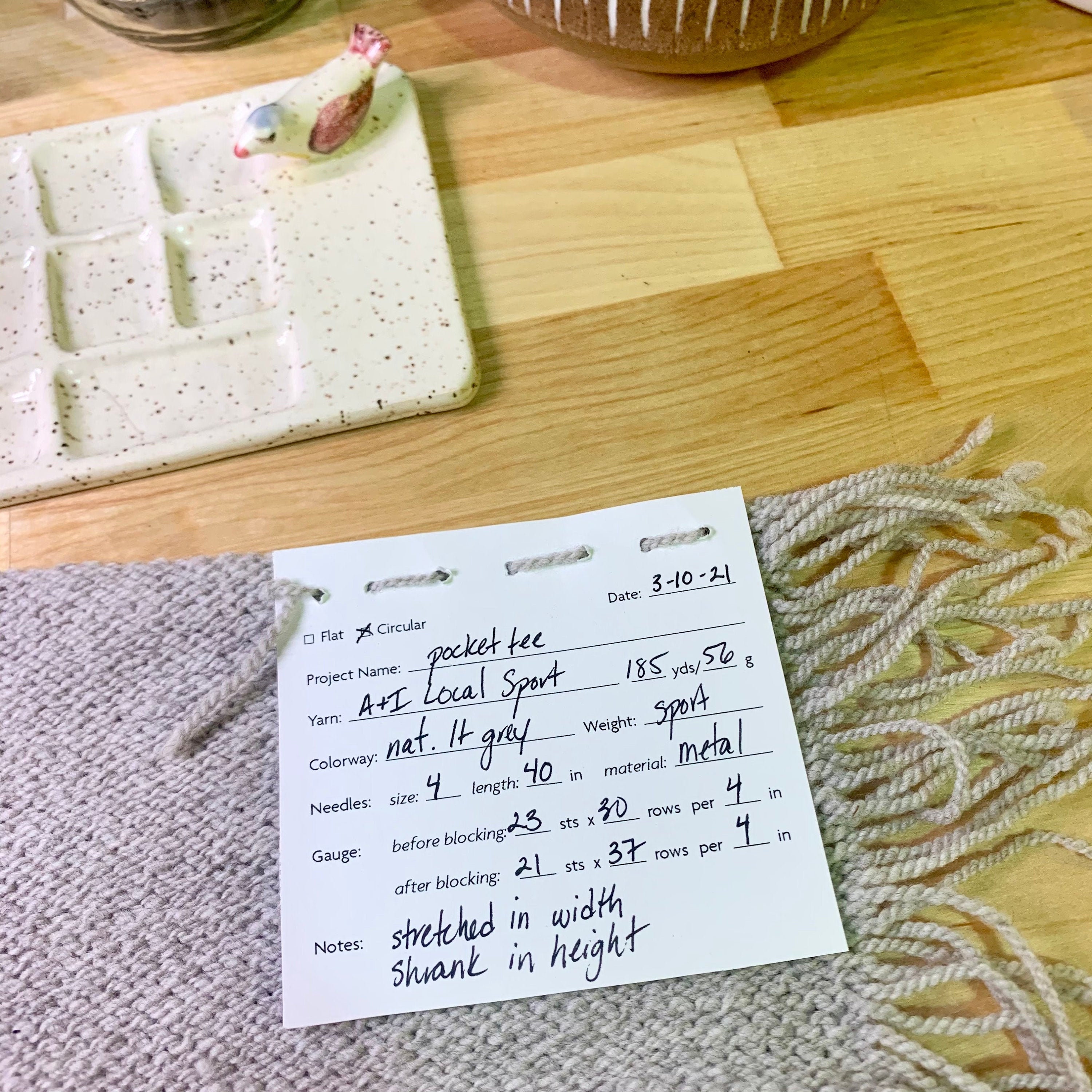 PRINTABLE Swatch Labels for Knitting Samples Mini Notecards for ...