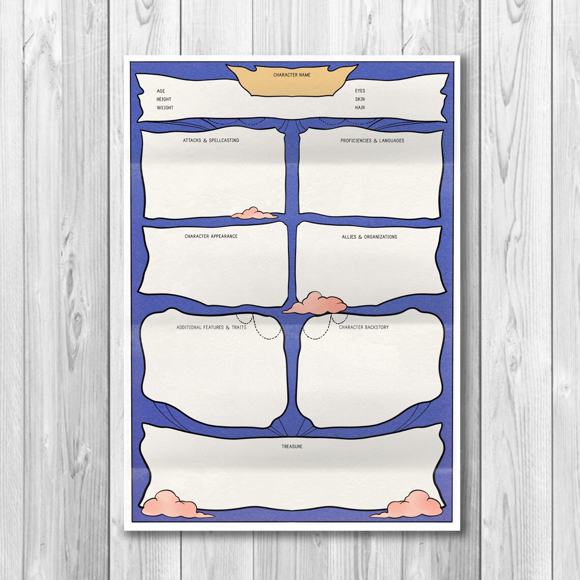 Dnd Character Sheet Dnd 5e Custom Character Sheet Dungeons - Etsy UK