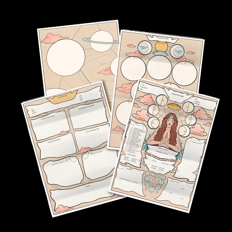 Dnd Character Sheet Dungeons and Dragons PDF - Etsy