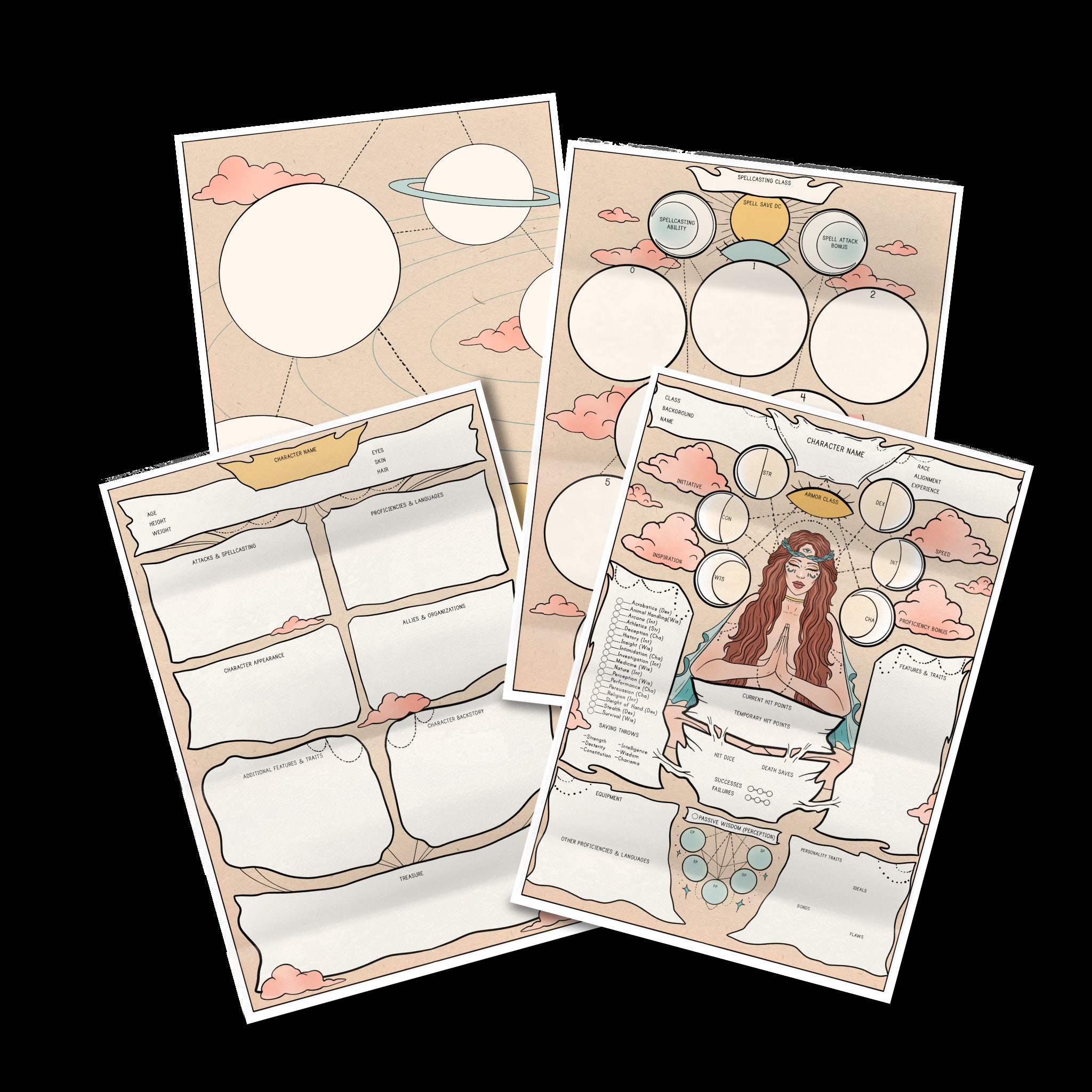 Dnd Character Sheet Dungeons and Dragons PDF - Etsy