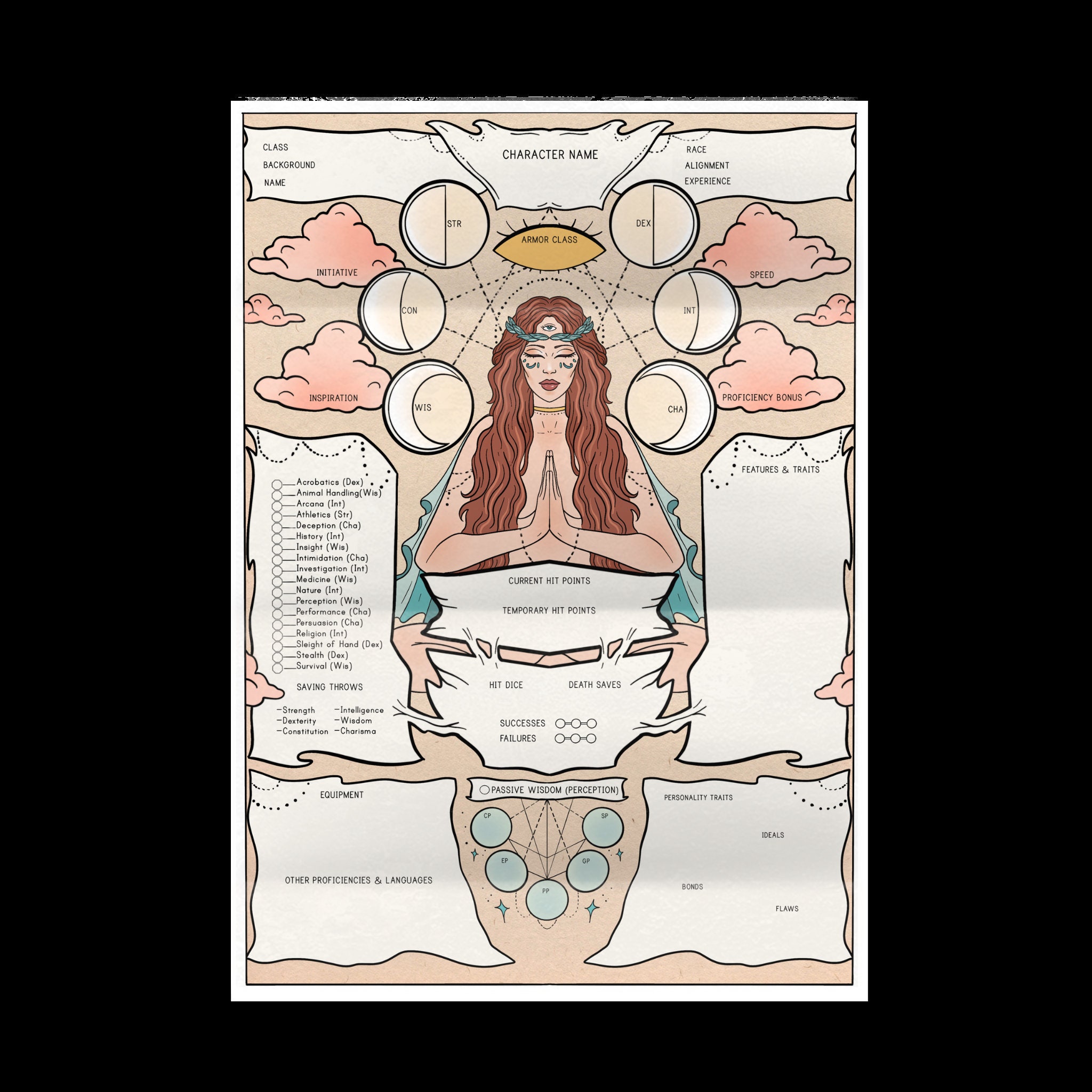 Dnd Character Sheet Dungeons and Dragons PDF - Etsy