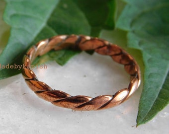 Copper Twist Ring - Etsy