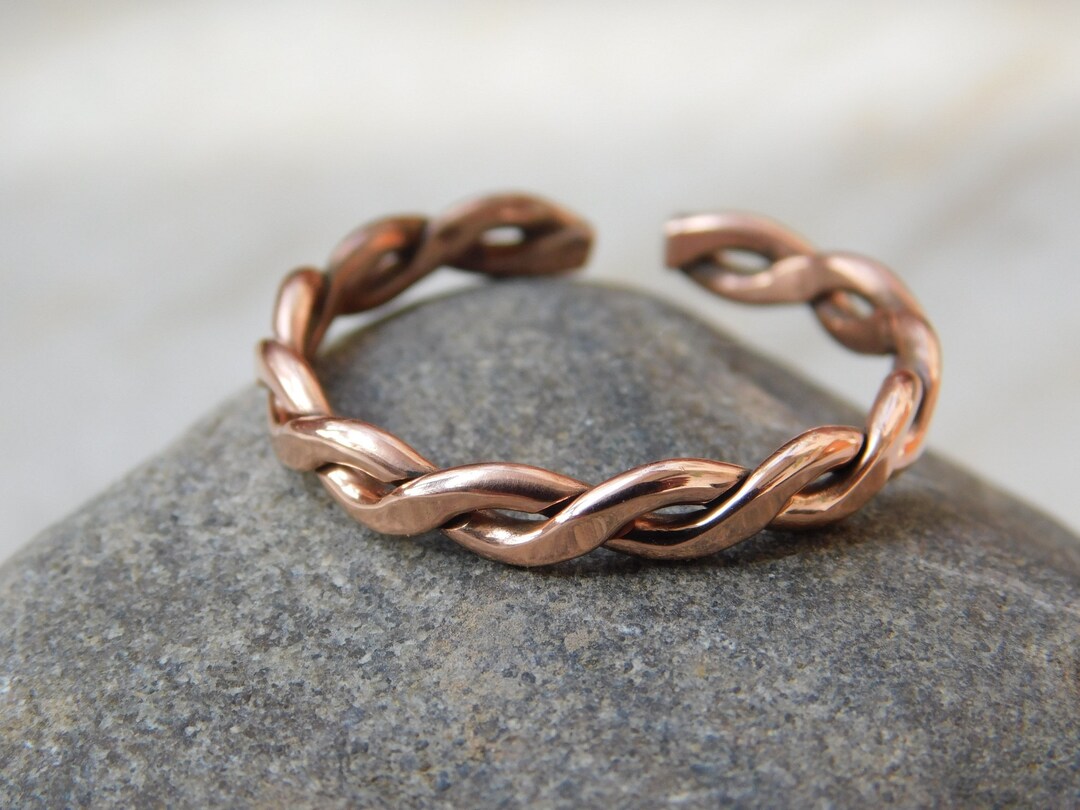 Hammered Copper Ring: Adjustable Boho Arthritis Jewelry - Etsy