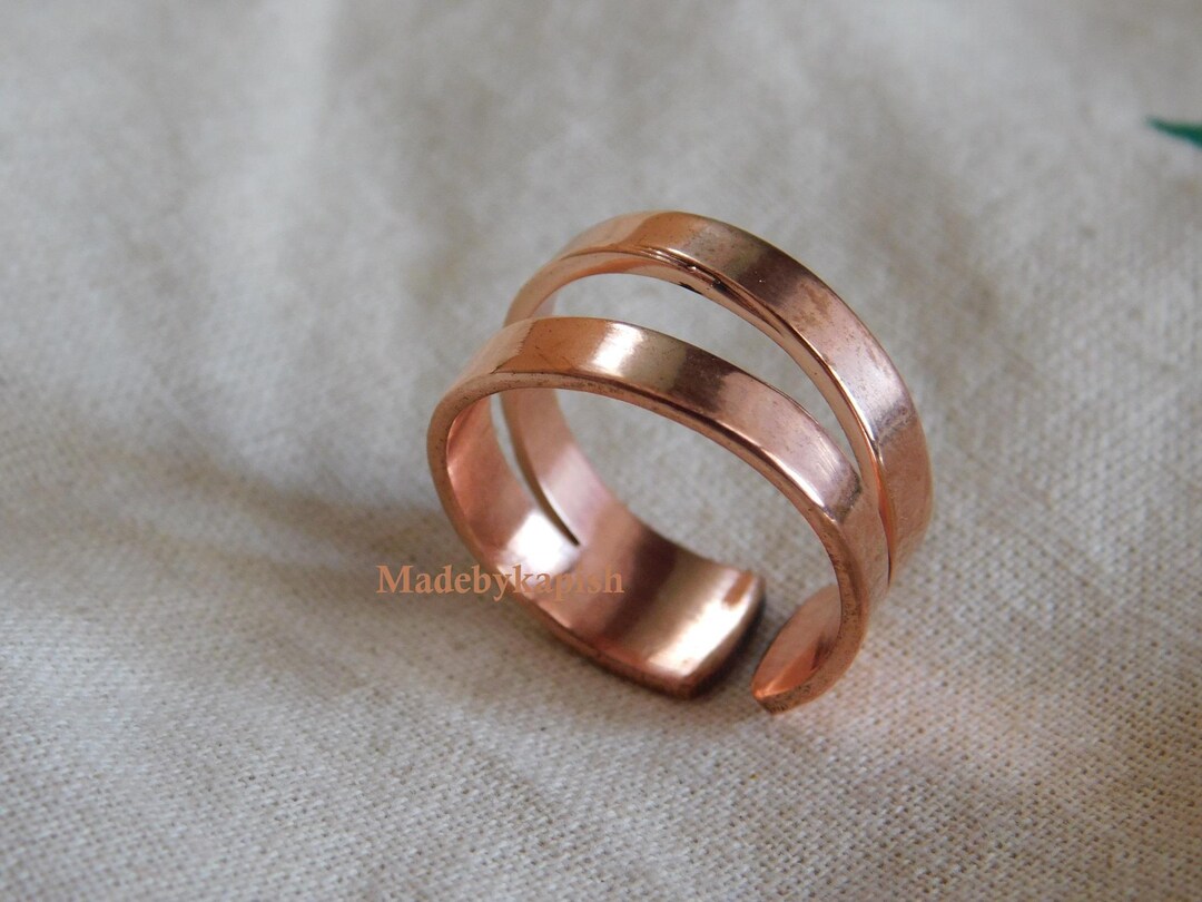 Pure Copper Arthritis Healing Ring - Adjustable Solid Copper Jewelry - Etsy