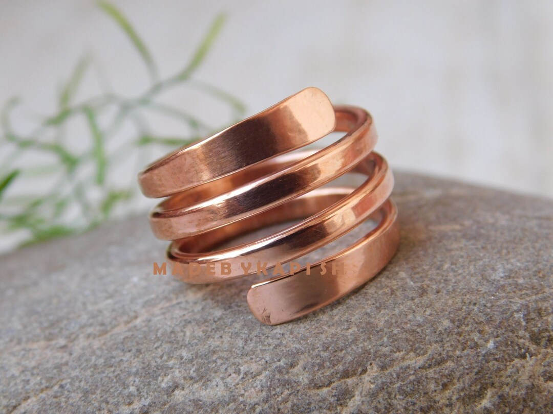 Copper Wrap Around Ring ,arthritis Healing Copper Jewelry, Copper Ring , Pure Copper UNISEX Wrap ...