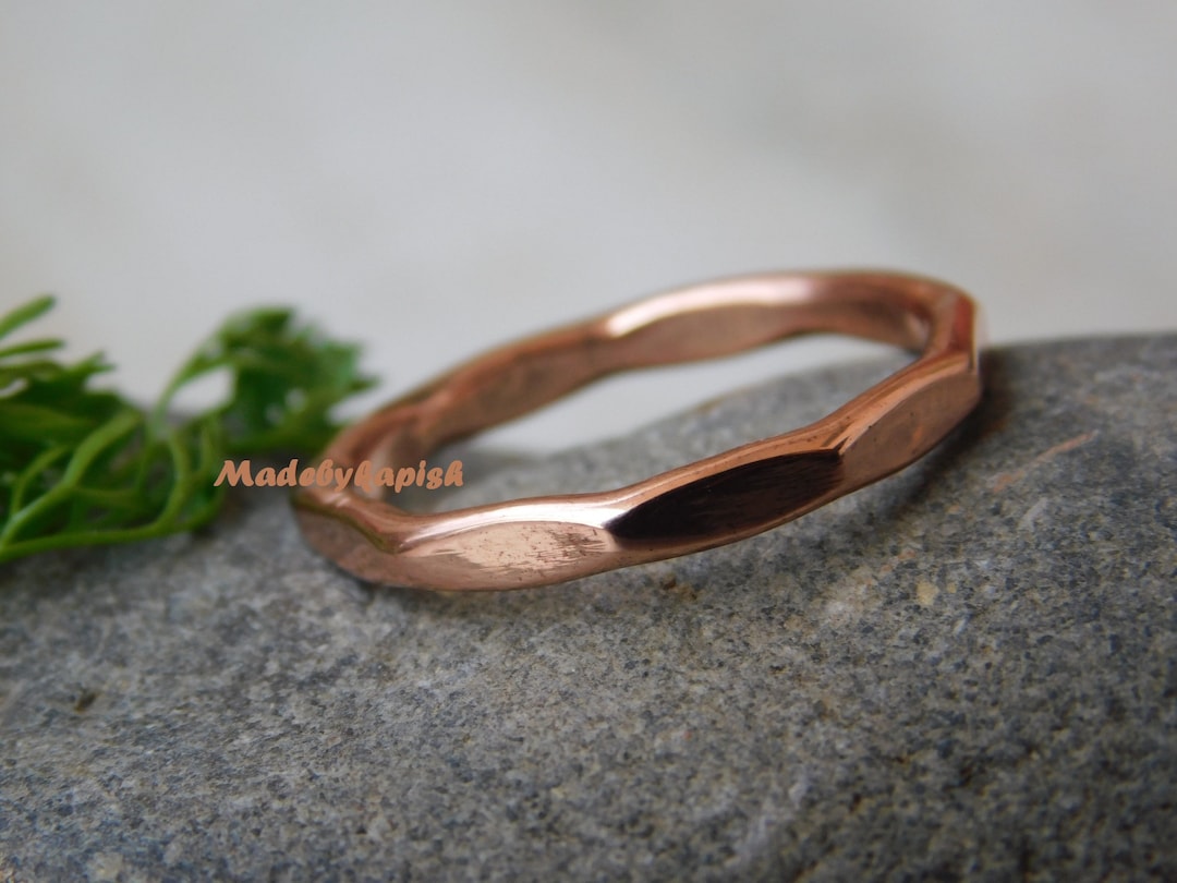 Pure Copper Ring, Solid Copper Ring, Copper Band Ring, Handmade Copper ...