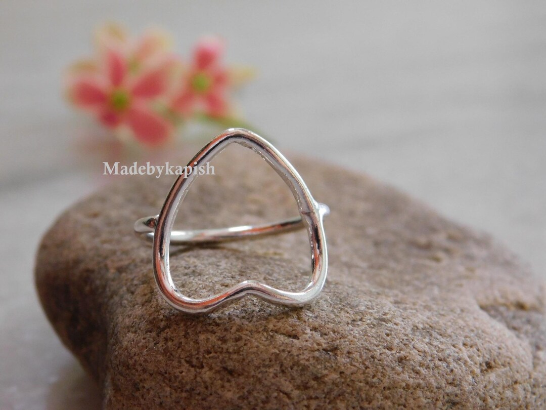 Heart Trigger Splint Ring-statement Ring-gift for Her-unique Dainty ...