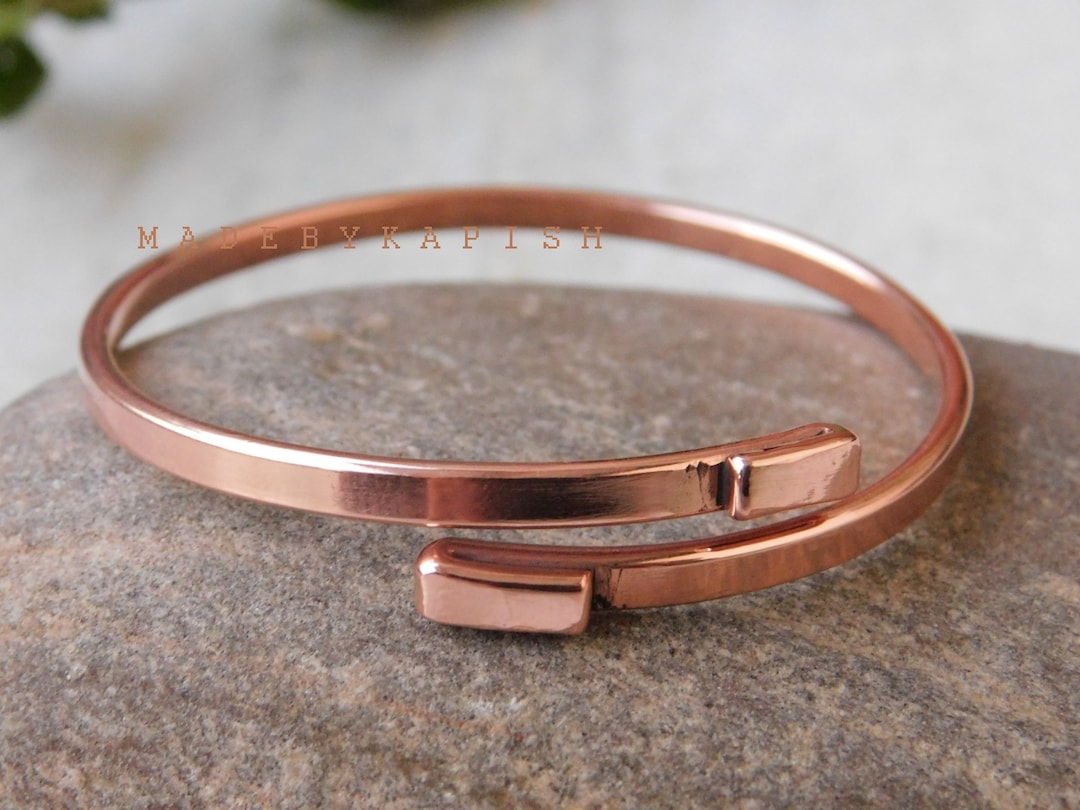 Pure Copper Bracelet, Unisex Copper Bracelet, Heavy Copper Adjustable ...
