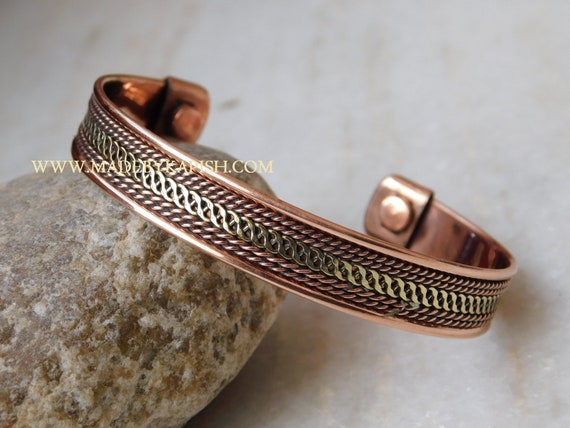 Pure Copper Magnetic Bracelet Arthritis Pain Therapy Energy Cuff Bangle Copper Bangle for Healing christmas Gift Idea Etsy