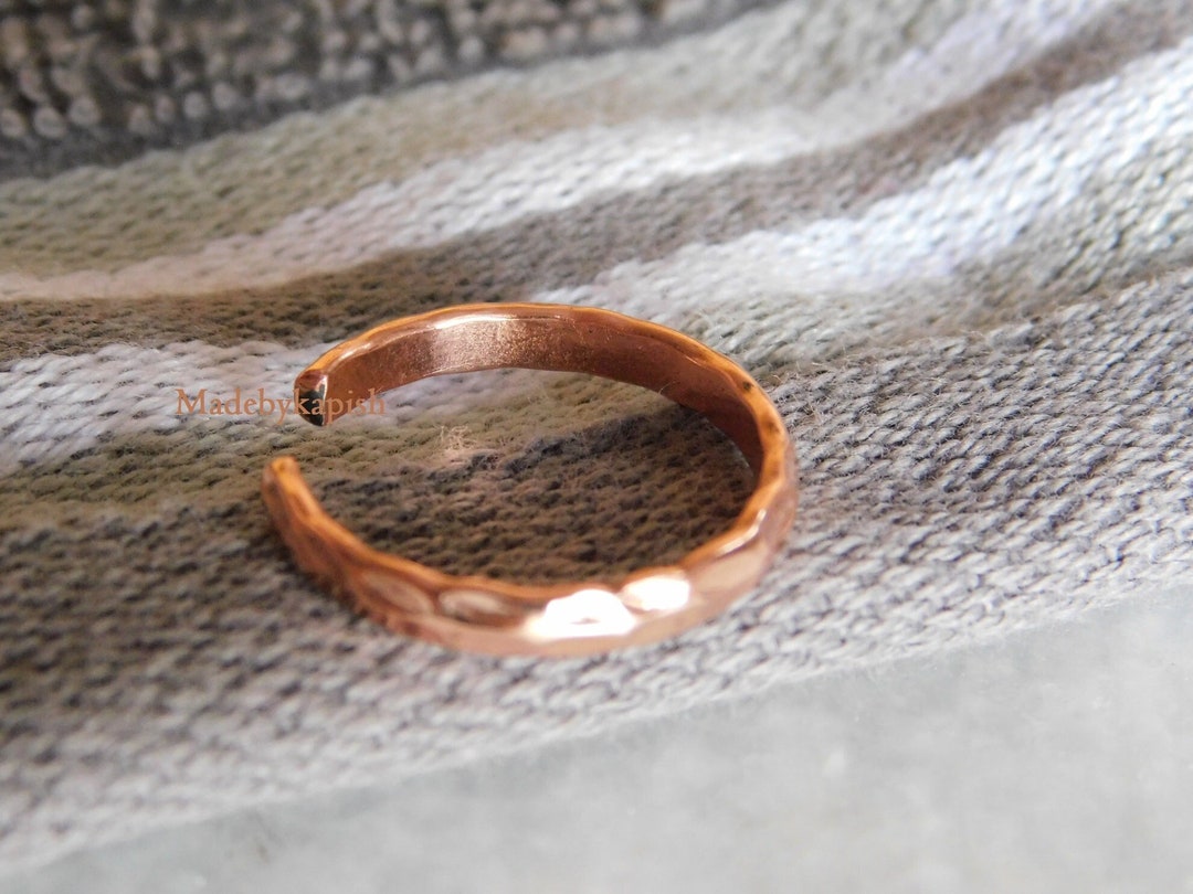 Adjustable Solid Copper Toe Ring: Boho Hippie Jewelry - Etsy