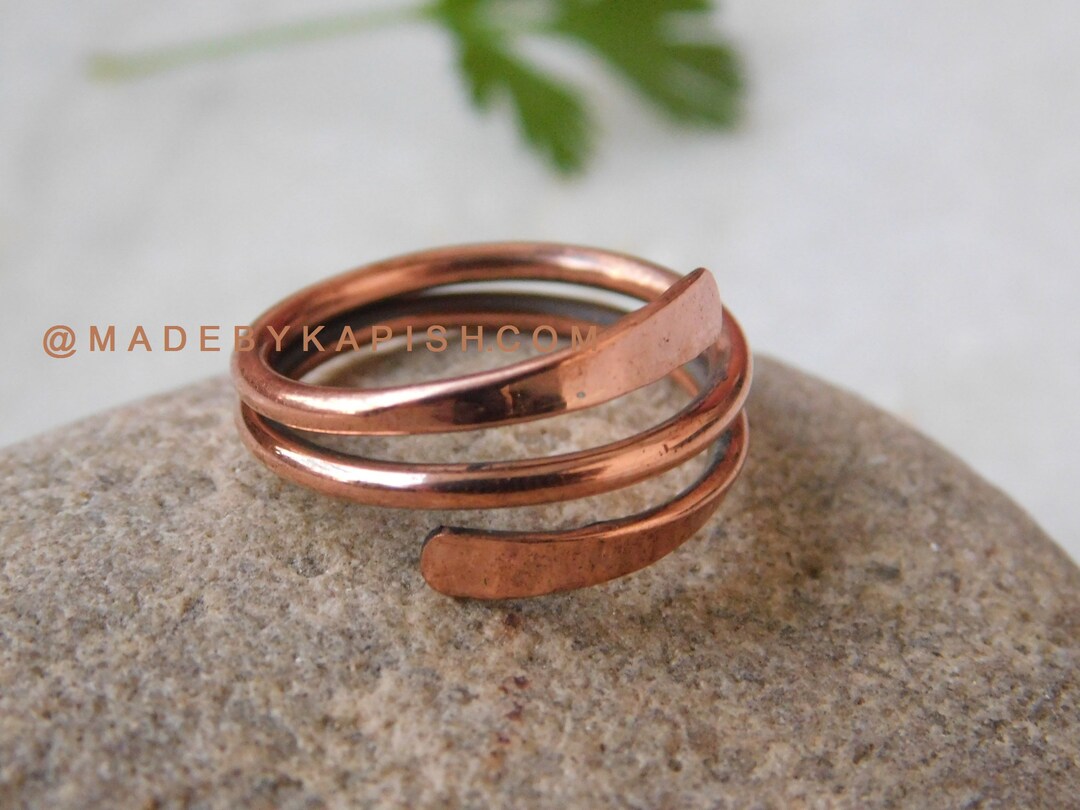 100% Pure Copper Wrap Ring - Copper Ring, Copper Arthritis Ring ...