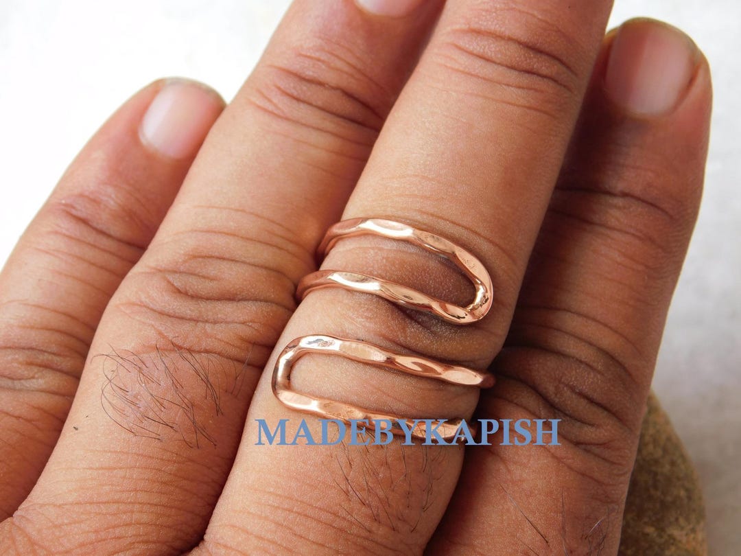 Copper Arthritis Splint Rings ,bypass Copper Wrap Ring, Splint Knuckle ...