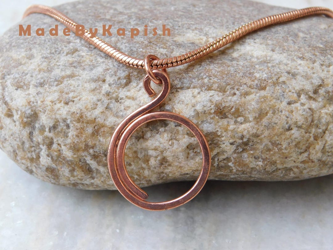 Handmade Copper Circle Choker Necklace: Boho Copper Jewelry - Etsy