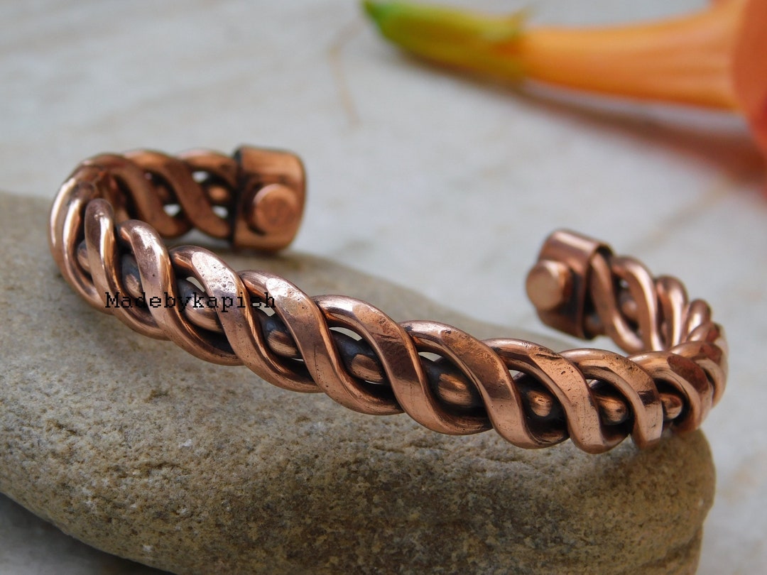 Handmade Copper Bangle Bracelet: Solid Copper Arthritis Cuff - Etsy