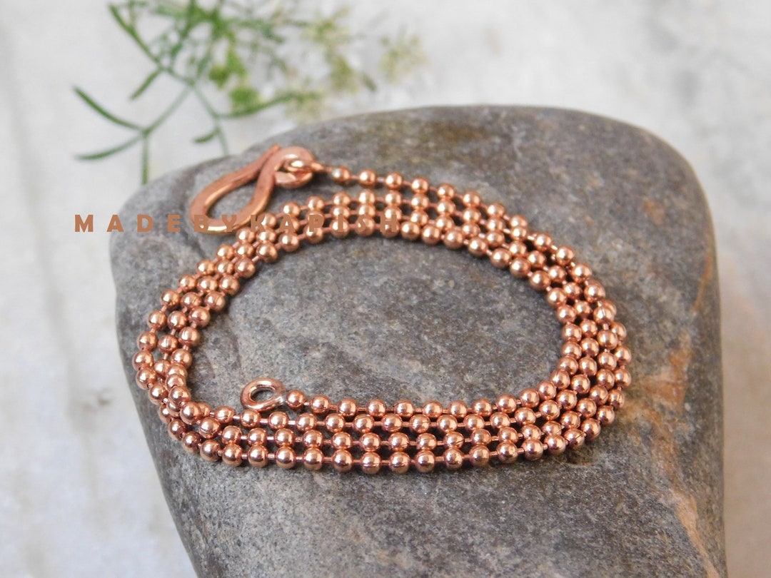 Handmade Pure Copper Ball Chain Necklace (2.4mm) - Etsy