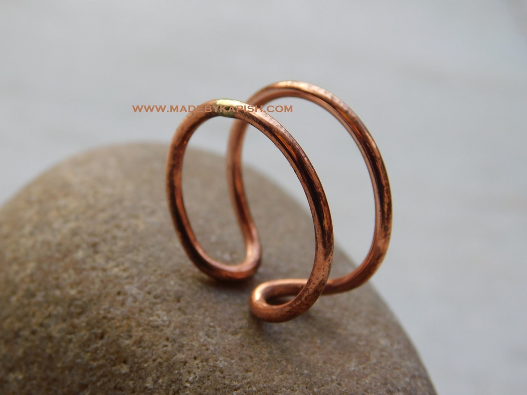 Genuine Copper Wrap Ring, Minimalist Stackable Ring, Copper Band Ring ...
