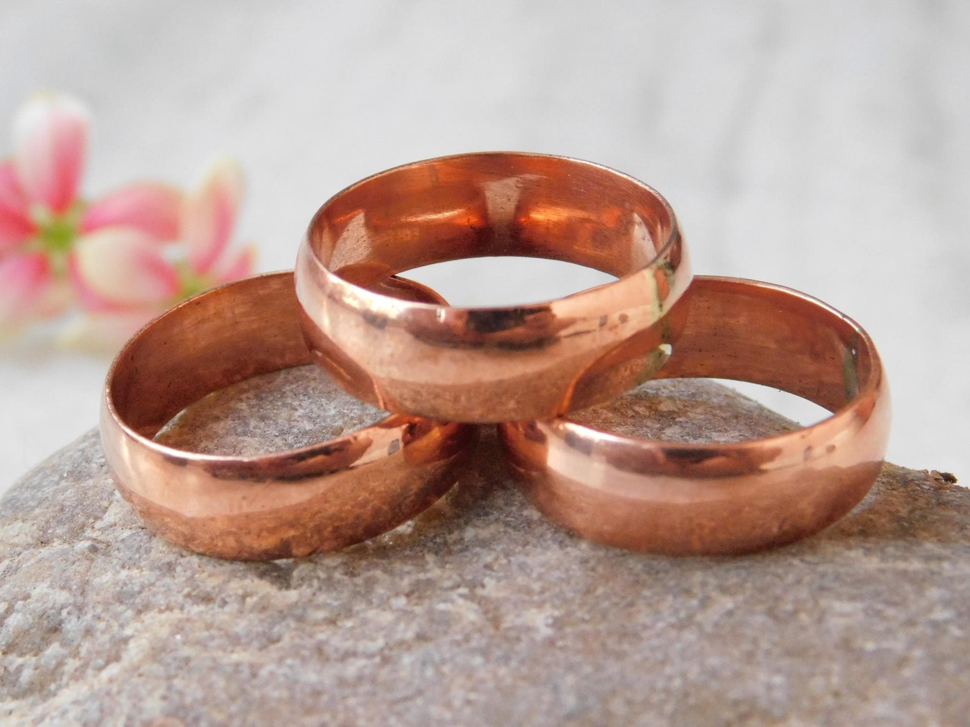 Heavy Pure Copper Band Ring, Unisex Wedding Jewelry - Etsy