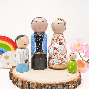 Custom Baby Peg Dolls, Personalized New Born Baby, Baby Announcement ...