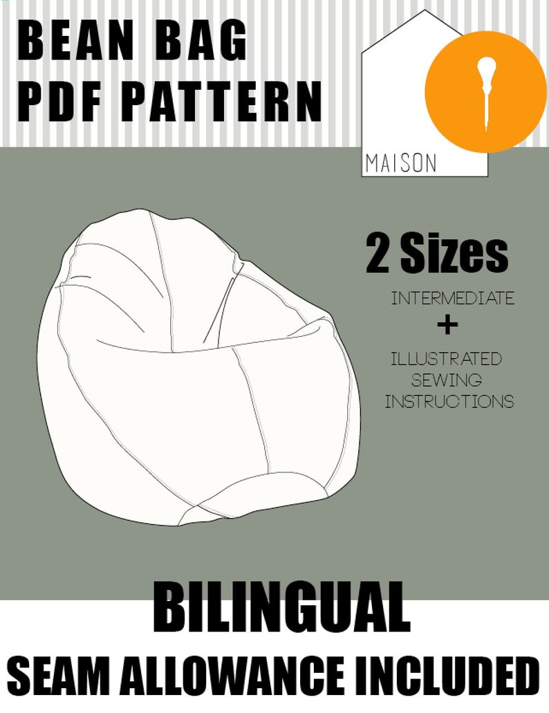 2 Sizes Bean Bag Pattern PDF. - Etsy