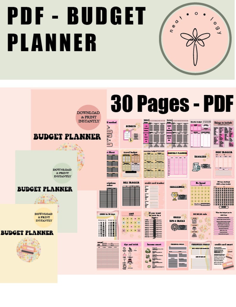 Print Out Budget Planner PDF. - Etsy