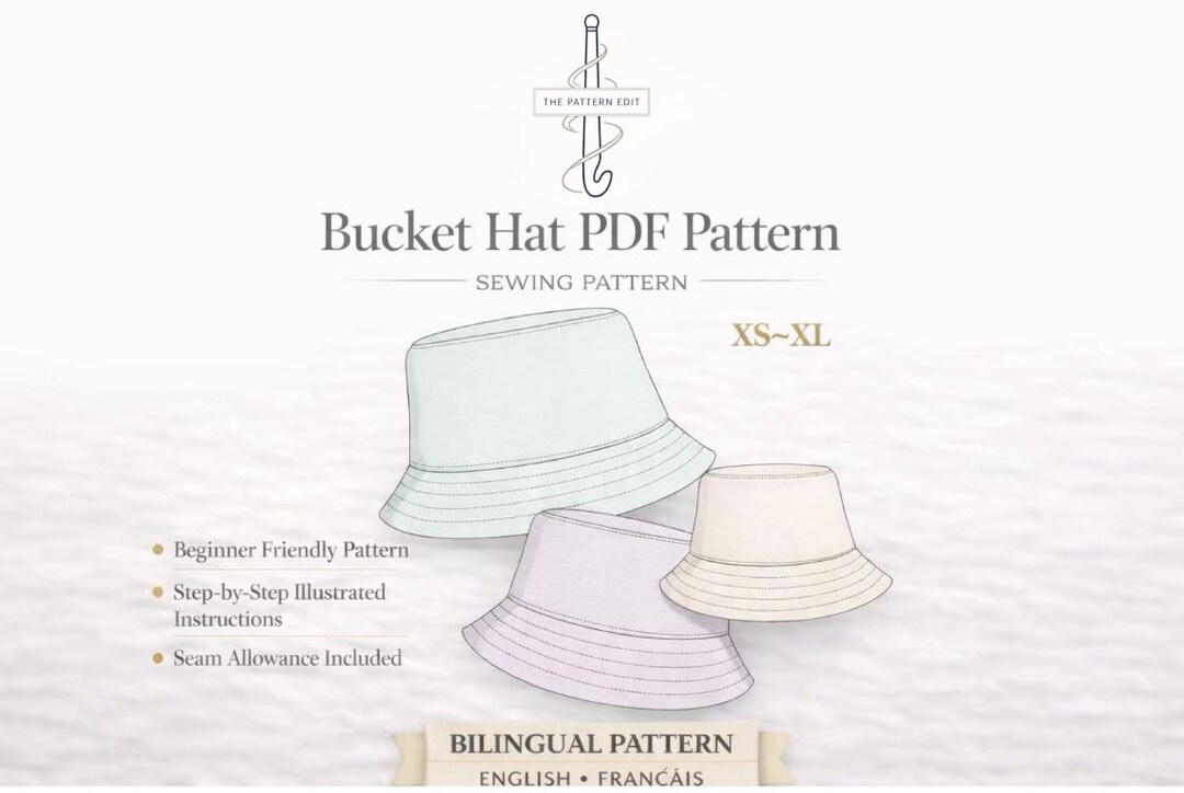 Bucket Hat Sewing Pattern PDF | Digital Download | Illustrated ...