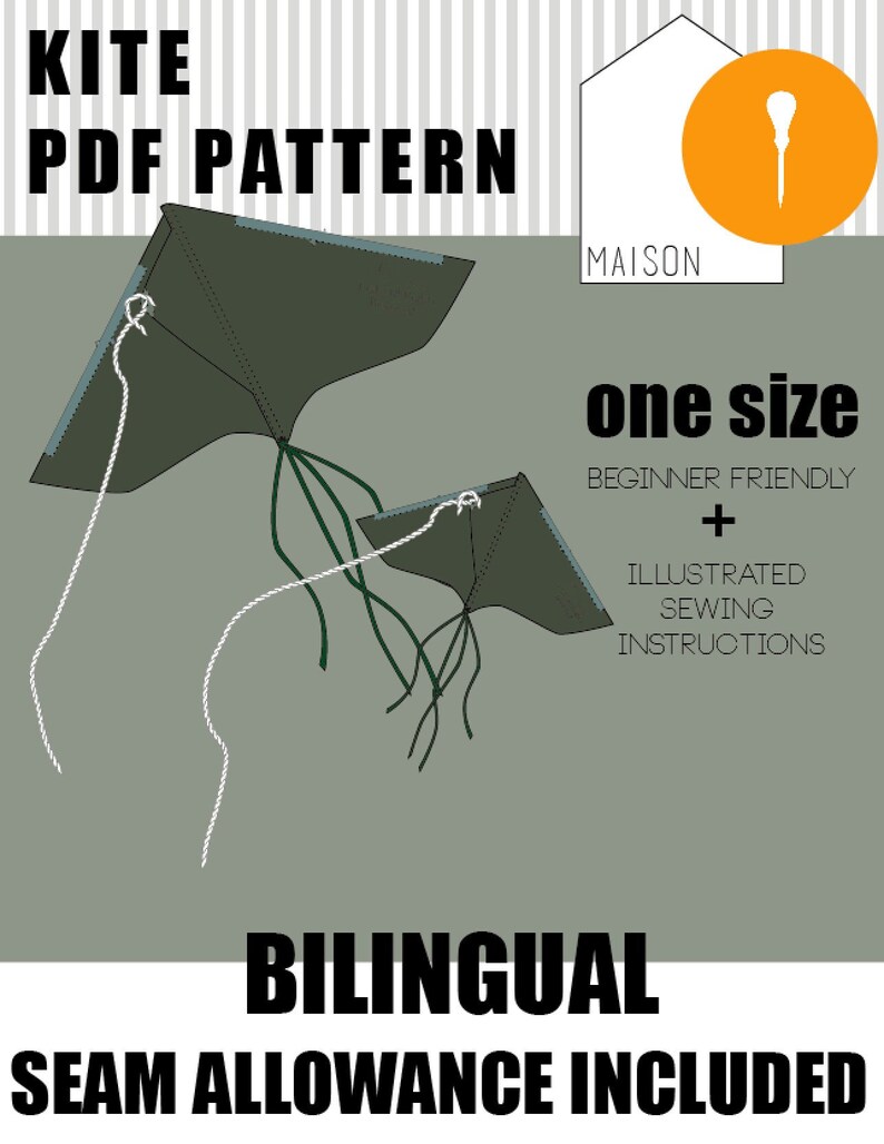 Kite Sewing Pattern | Beginner Friendly | PDF Instant Download ...