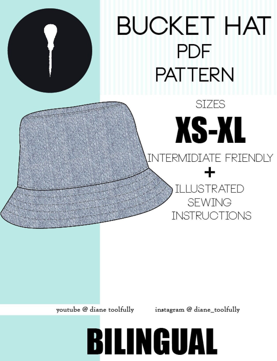 Bucket Hat Pattern PDF. - Etsy