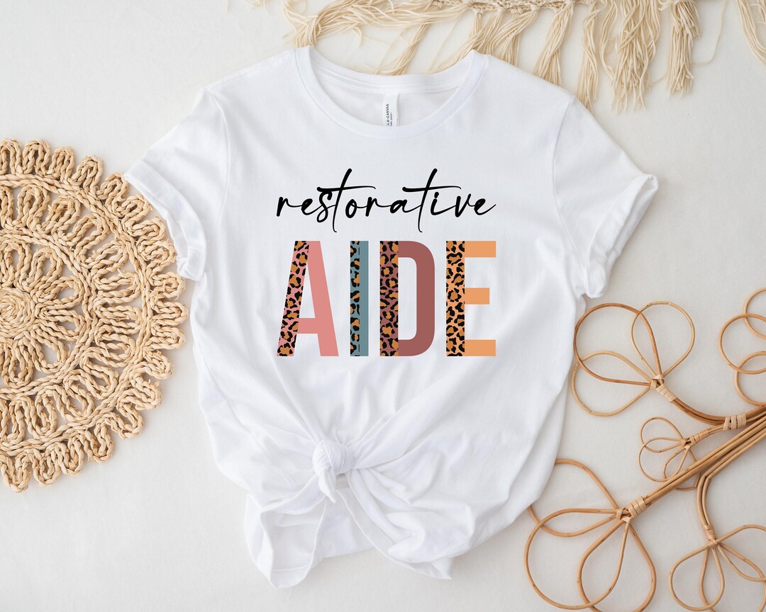 Restorative Aide Shirt, Leopard Restorative Aide T-shirt, Cheetah Print ...