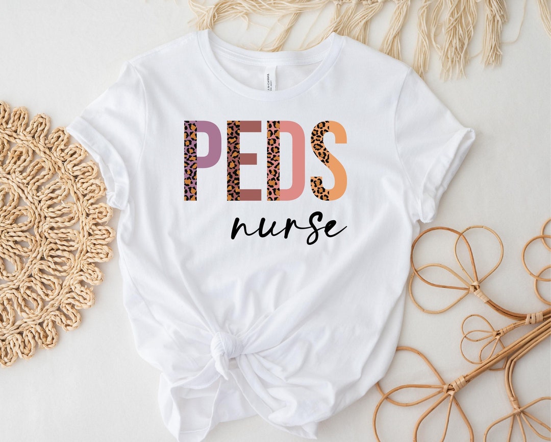 Peds Nurse Shirt, Leopard Peds Nurse Shirt, Cheetah Print Peds Nurse ...
