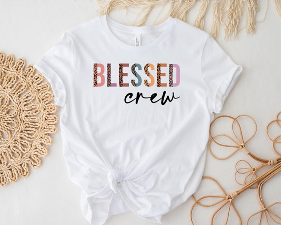 Blessed Crew Shirt Leopard Blessed Crew Tee Shirt Cheetah - Etsy