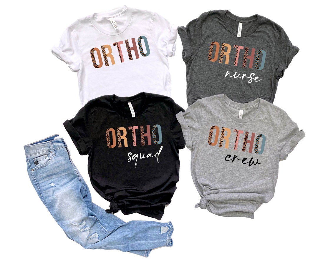 Custom Ortho Shirt, Leopard Ortho Squad Tee Shirt, Cheetah Print Ortho ...