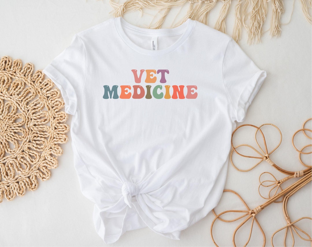 Retro Vet Medicine Shirt, Veterinary Medicine Women Tshirt,vet Student ...
