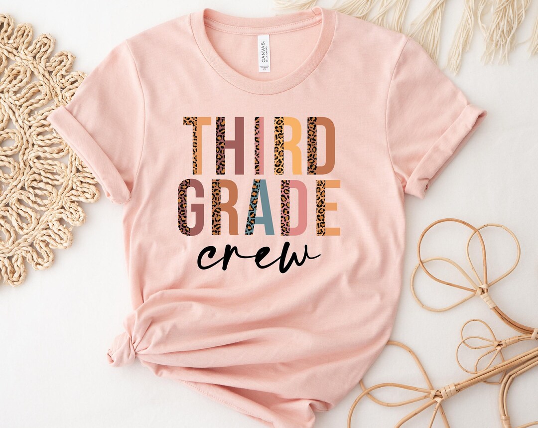 Third Grade Crew Shirt,custom 3rd Grade Teacher T-shirt,personalized ...