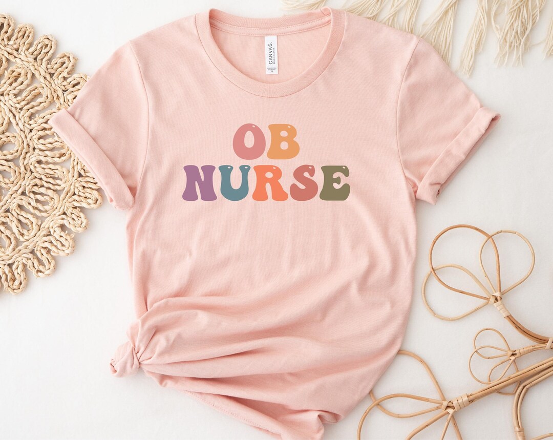 Retro Obstetrics Nurse Shirt, Obstetrician Gynecologist Women Tshirt ...