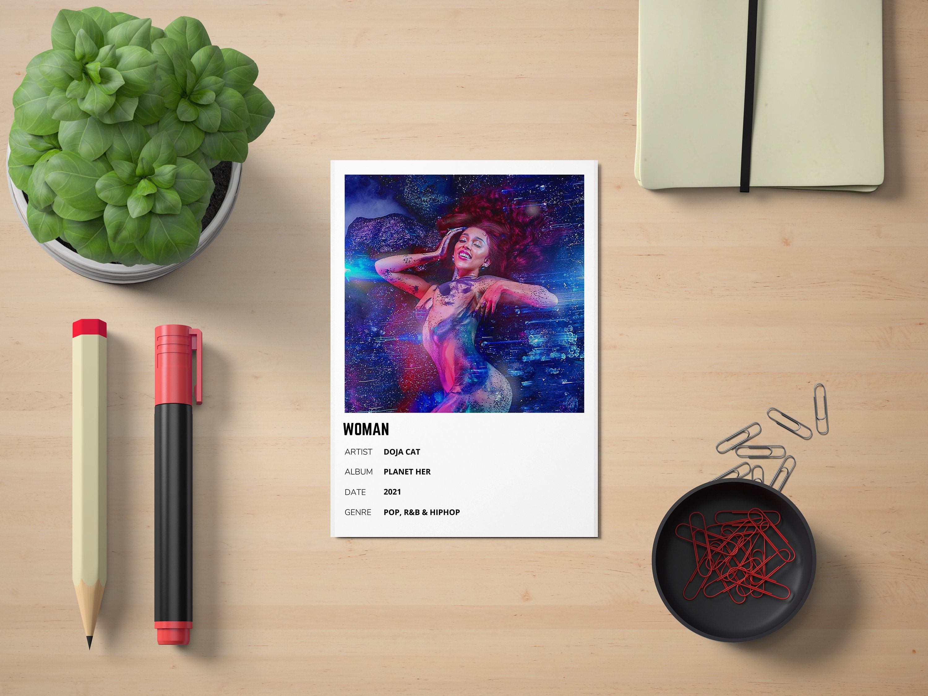Doja Cat Woman Minimalist Song Poster Photo Print | Wall Decor ...